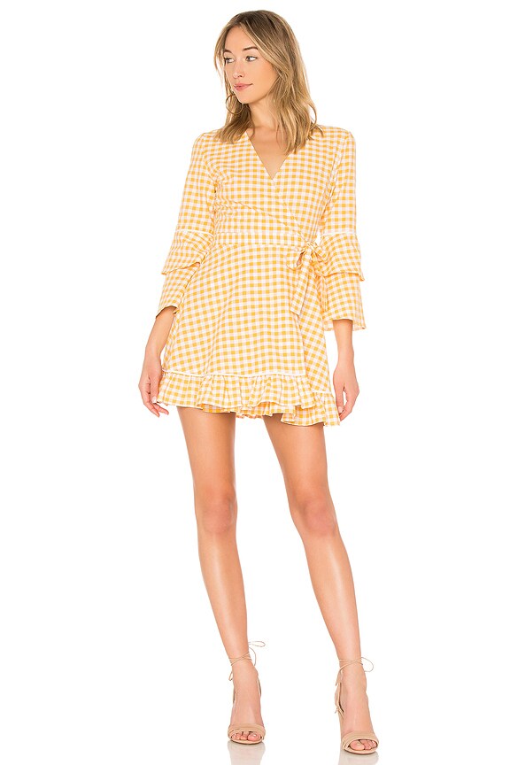 The Fifth Label Idyllic Wrap Dress in Buttercup & White | REVOLVE