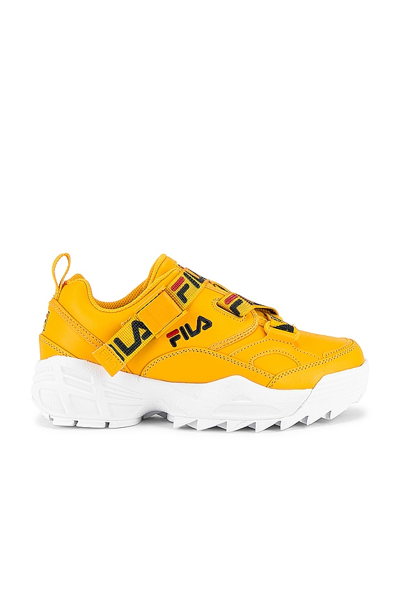 Fila Fast Charge Sneaker in Citrus, Fila Navy & Fila Red | REVOLVE