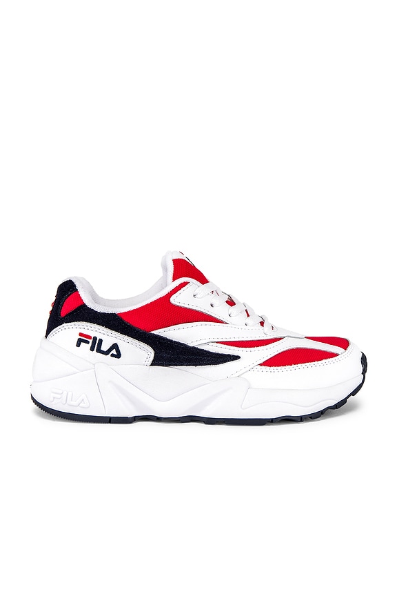 Fila V94M Sneaker in Red, White & Navy | REVOLVE