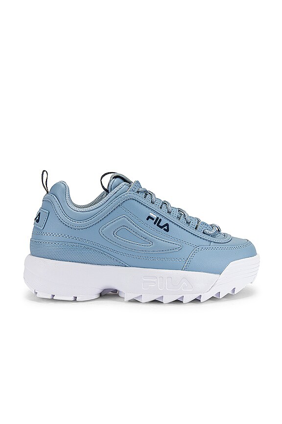 Fila Disruptor II Premium Sneaker in Blue Fog, India Ink & White | REVOLVE