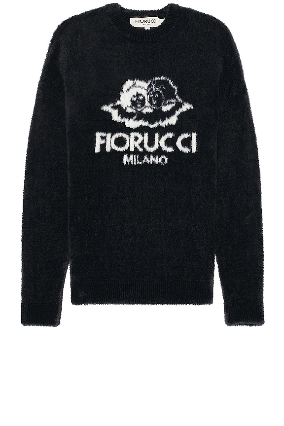 FIORUCCI Fluffy Milano Angels Knit Jumper in Black | REVOLVE
