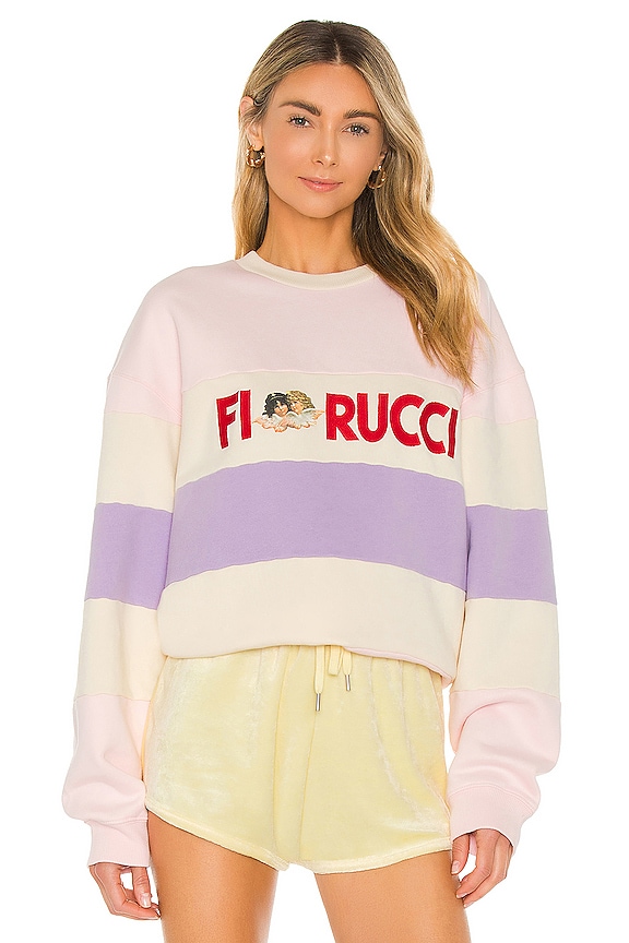 FIORUCCI Italia Stripe Crewneck Sweatshirt in Multi | REVOLVE
