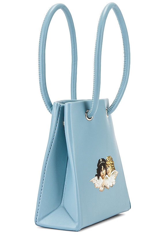 FIORUCCI Apple Leather Icon Mini Handbag in Pale Blue | REVOLVE