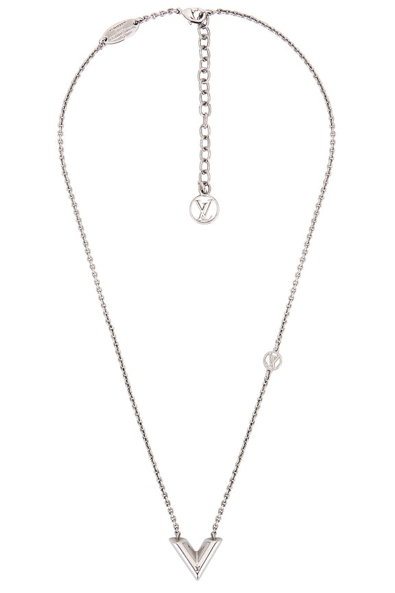 FWRD Renew Louis Vuitton Essential V Necklace in Silver | REVOLVE