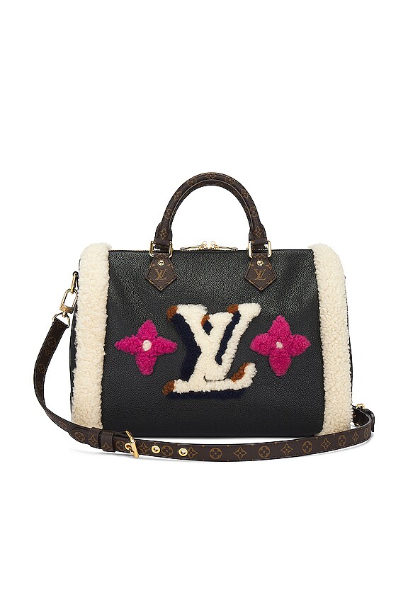 FWRD Renew Louis Vuitton Monogram Teddy Speedy Bag in Black | REVOLVE