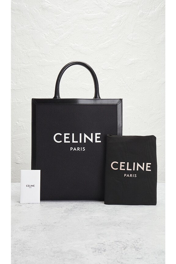 FWRD Renew Celine Vertical Cabas Tote Bag in Black | REVOLVE