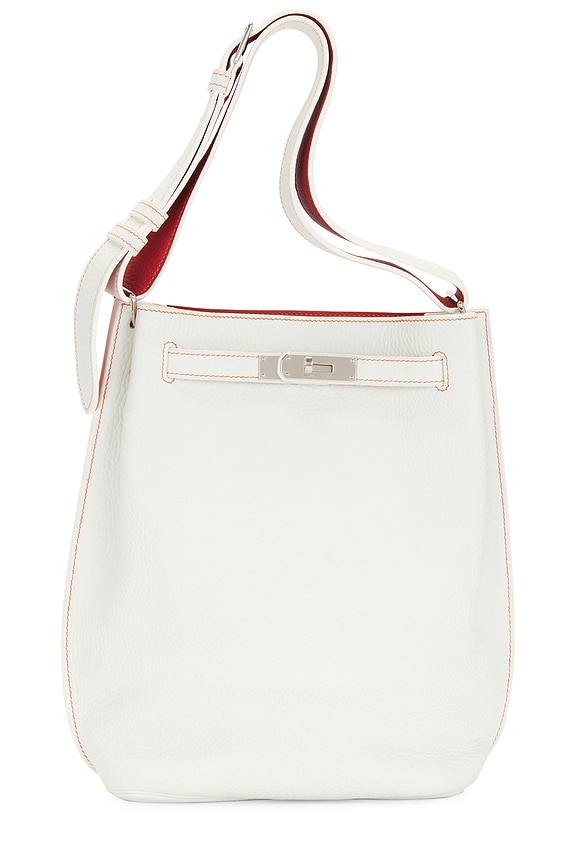 FWRD Renew Hermes So Kelly Shoulder Bag in White | REVOLVE
