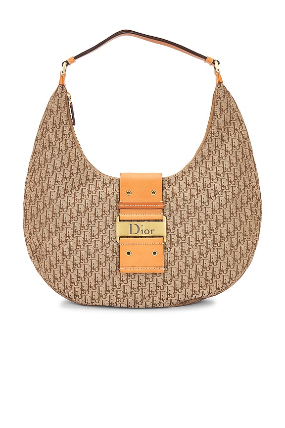 FWRD Renew Dior Diorissimo Canvas Hobo Bag in Beige | REVOLVE
