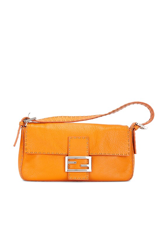 FWRD Renew Fendi Mama Baguette Shoulder Bag in Orange | REVOLVE