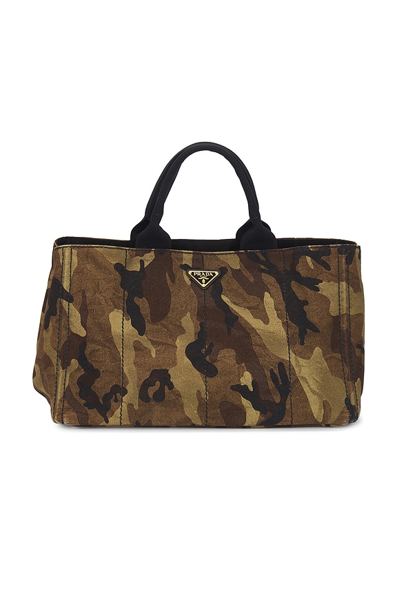 FWRD Renew Prada Camo Tote Bag in Multi | REVOLVE
