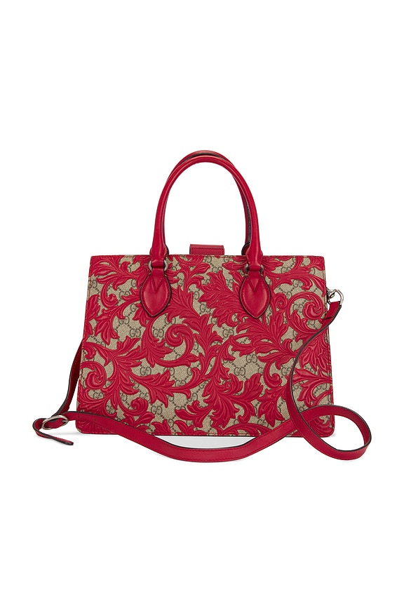 FWRD Renew Gucci Arabesque Handbag in Red | REVOLVE