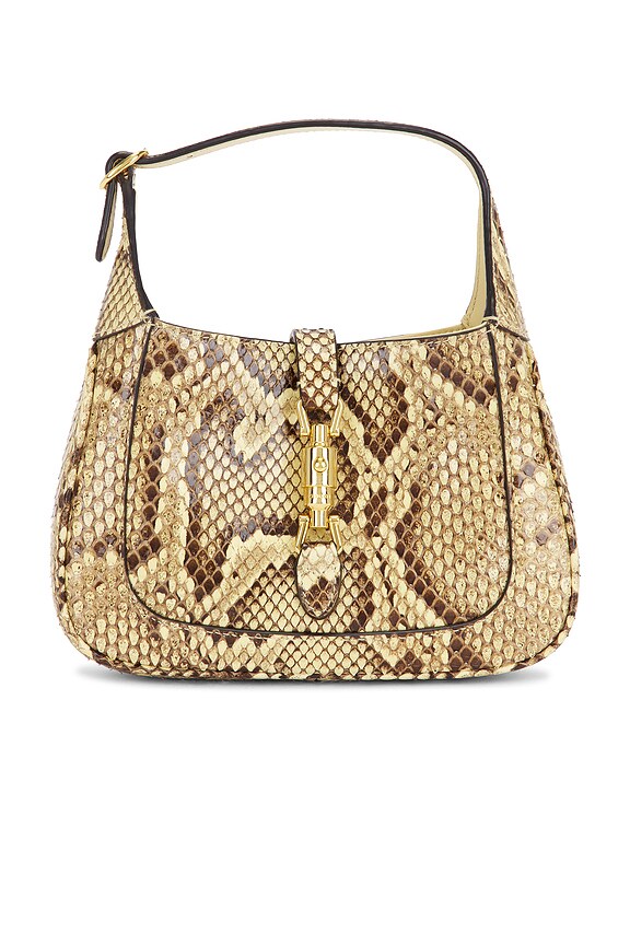 FWRD Renew Gucci Python Mini Jackie 1961 Hobo Bag in Beige | REVOLVE