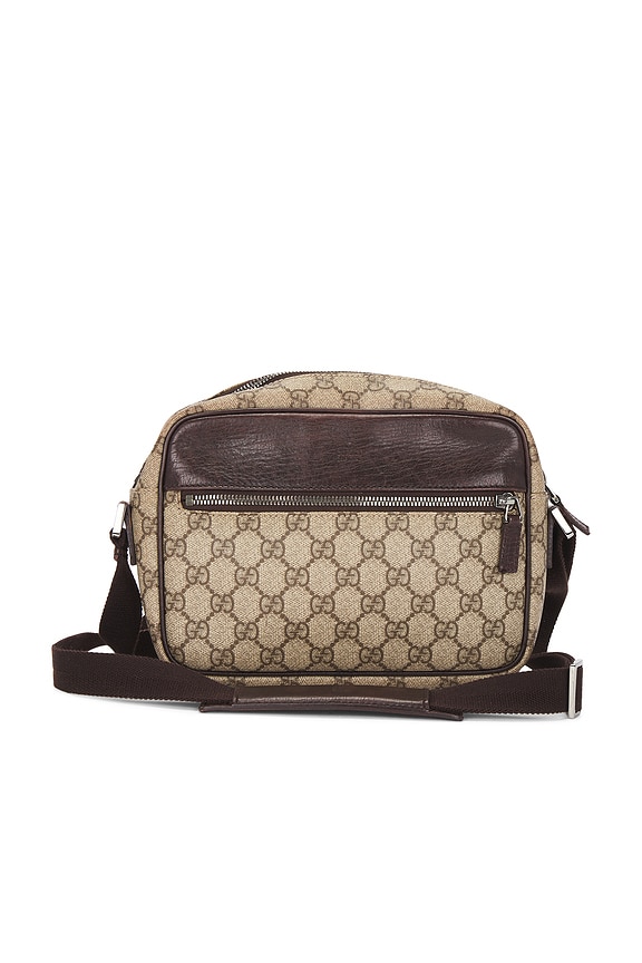 FWRD Renew Gucci GG Supreme Camera Bag in Beige | REVOLVE