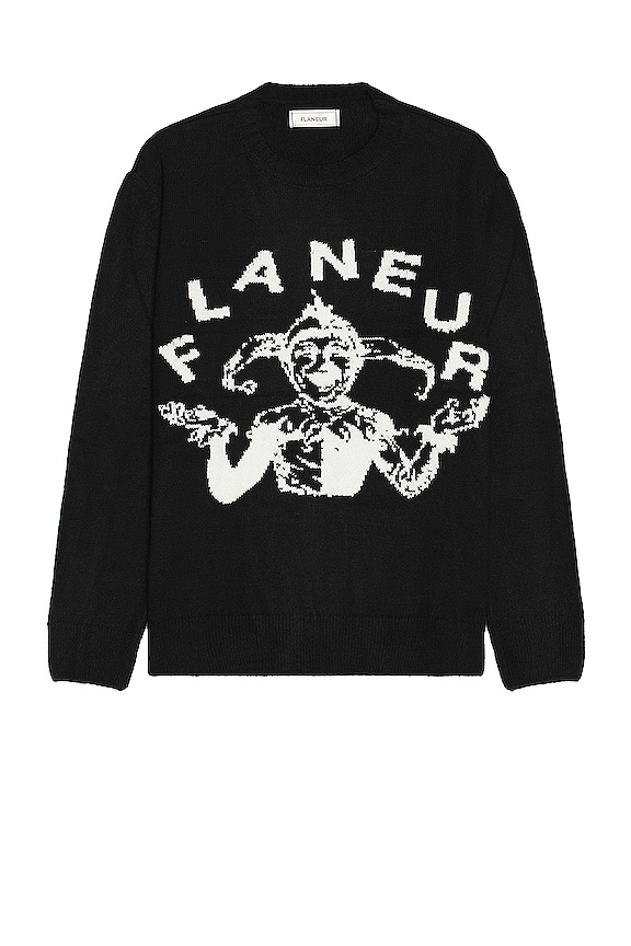 FLANEUR Arlequin Knit Sweater in Black | REVOLVE