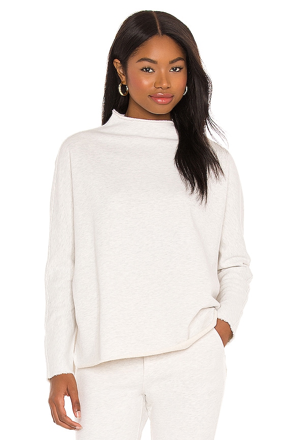 Frank & Eileen Long Sleeve Funnel Neck Capelet Sweatshirt in Heather ...