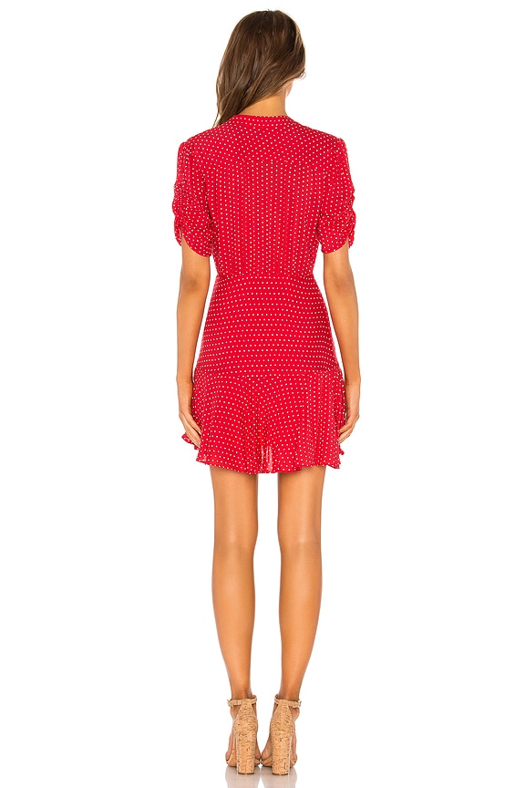Free People Pippa Short Sleeve Mini Dress in Red | REVOLVE