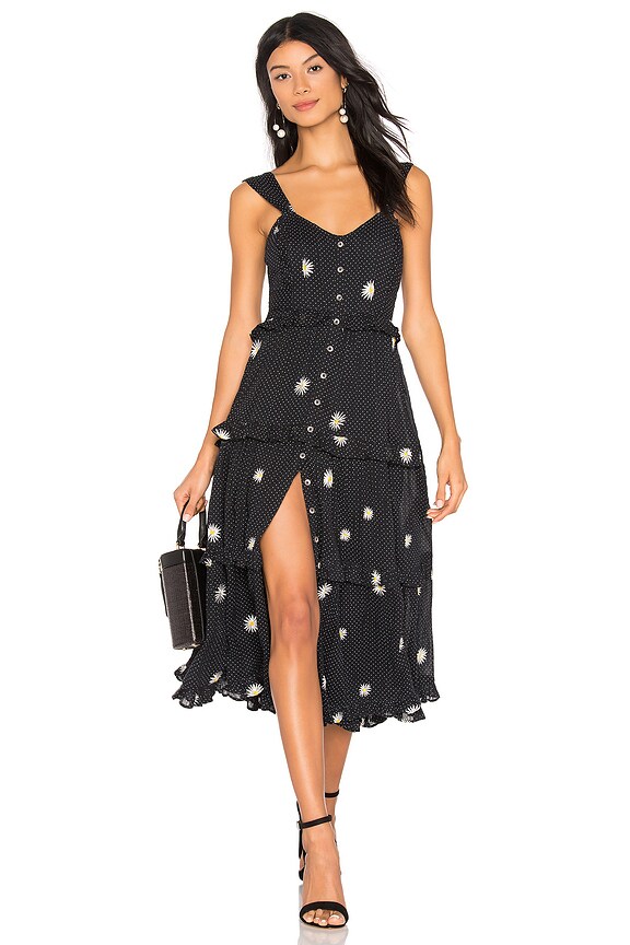 Free People Daisy Chain Midi in Black Combo | REVOLVE