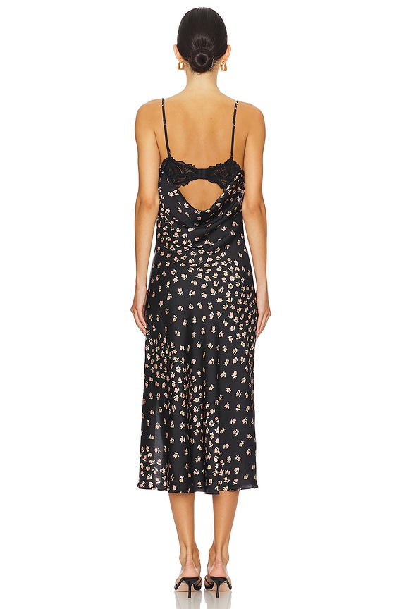 Free People x Intimately FP Gossamer Glow Midi Slip Dress in Black ...