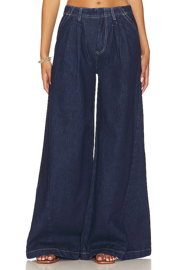 Free People Equinox Denim Trouser in Ritual | REVOLVE