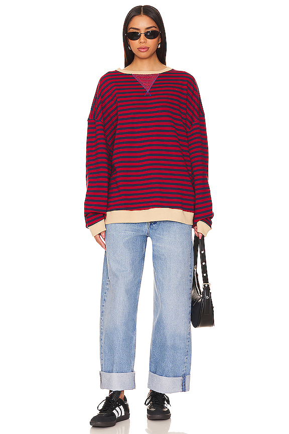 Free People x We The Free Classic Striped Crew in Nautical Combo | REVOLVE