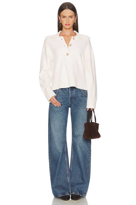 Free People Trading Up Polo in Ivory | REVOLVE