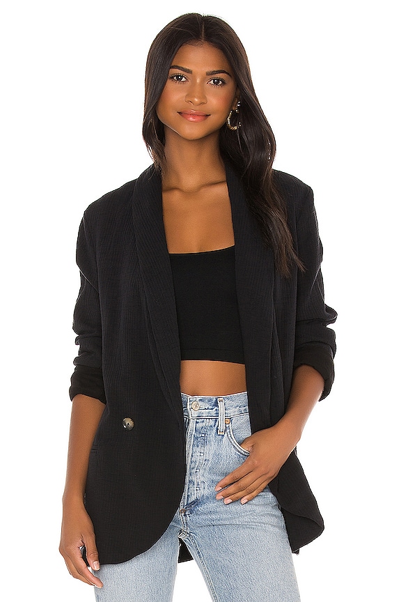 Free People Rowan Blazer in Black | REVOLVE