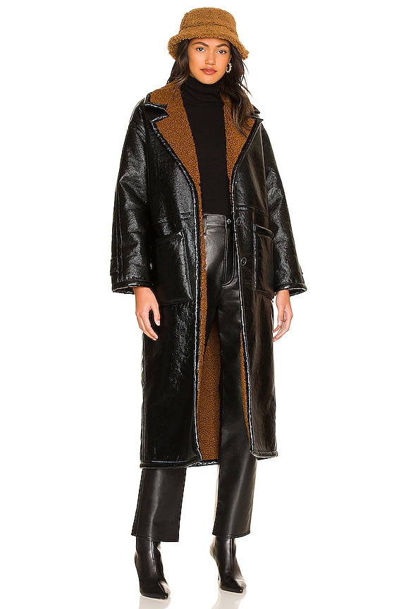Free People X REVOLVE London Reversible Faux Leather Coat in Burnt ...