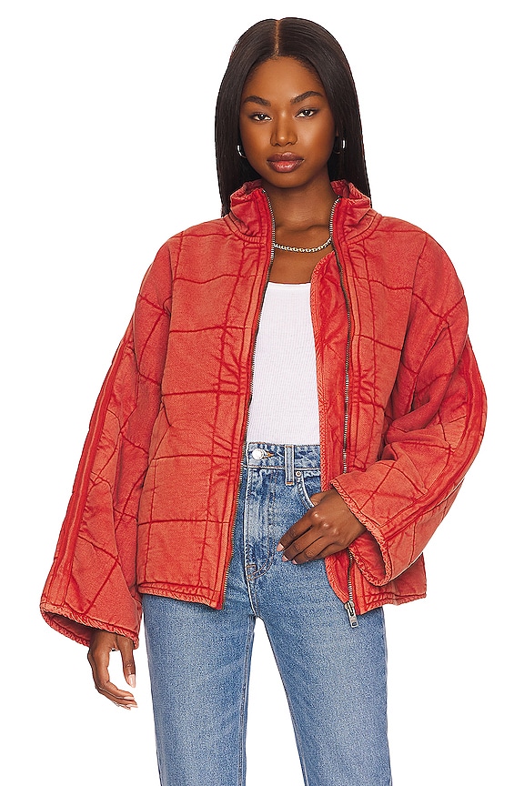 Free People Dolman Quilted Jacket in Myrrh | REVOLVE