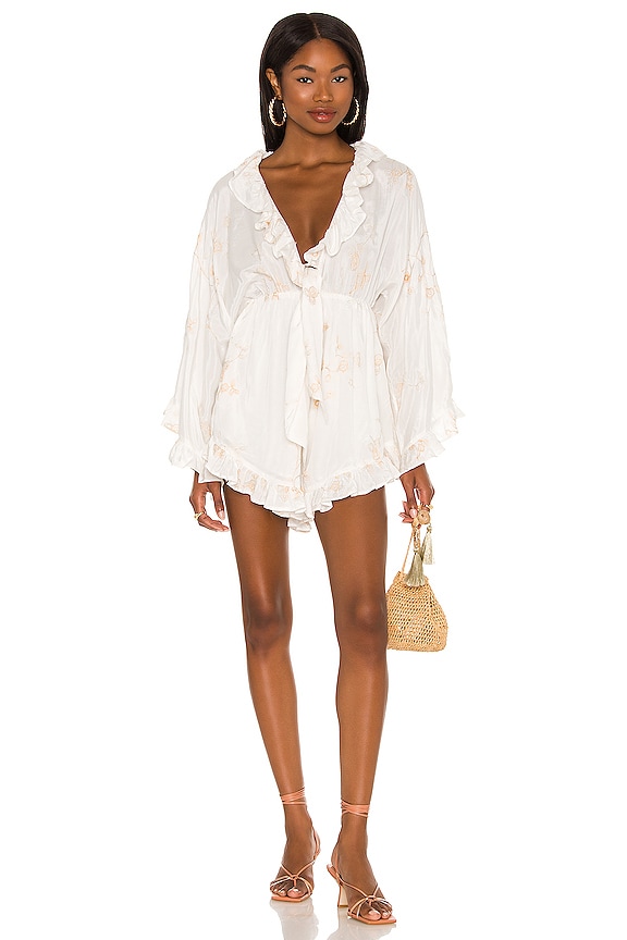 Free People X REVOLVE Dance All Night Romper en Ivory | REVOLVE