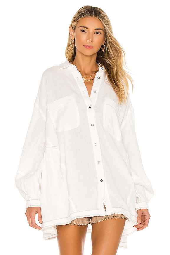 Free People Anaheim Double Cloth Top in Ivory | REVOLVE