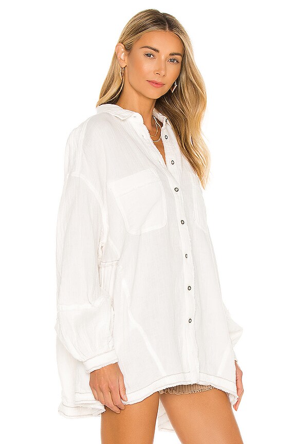 Free People Anaheim Double Cloth Top in Ivory | REVOLVE