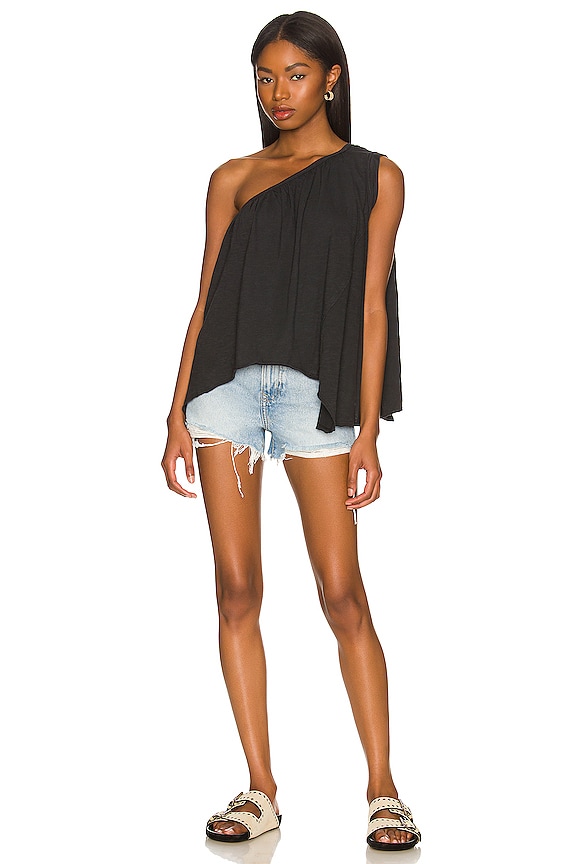 Free People Spring Break One Shoulder Top in Black | REVOLVE