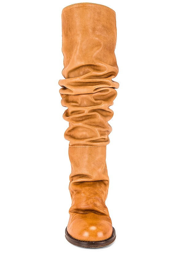 Free People Tall Slouch Boot in Tan | REVOLVE