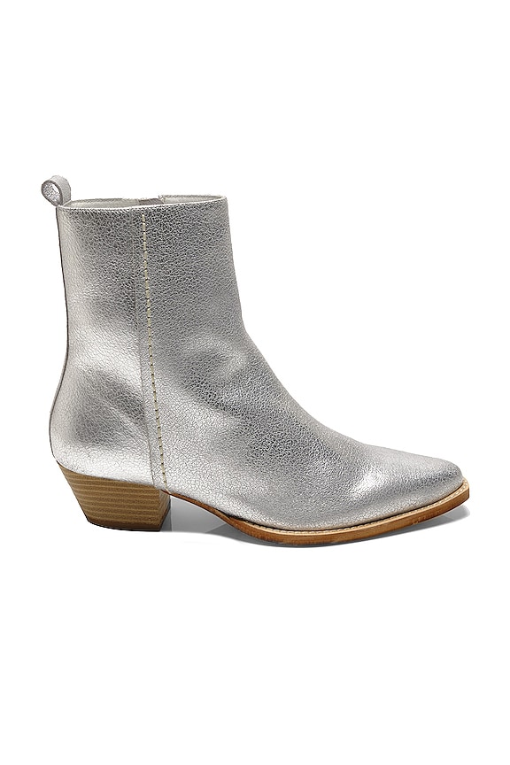 Free People Bowers Embroidered Boot in Silver | REVOLVE