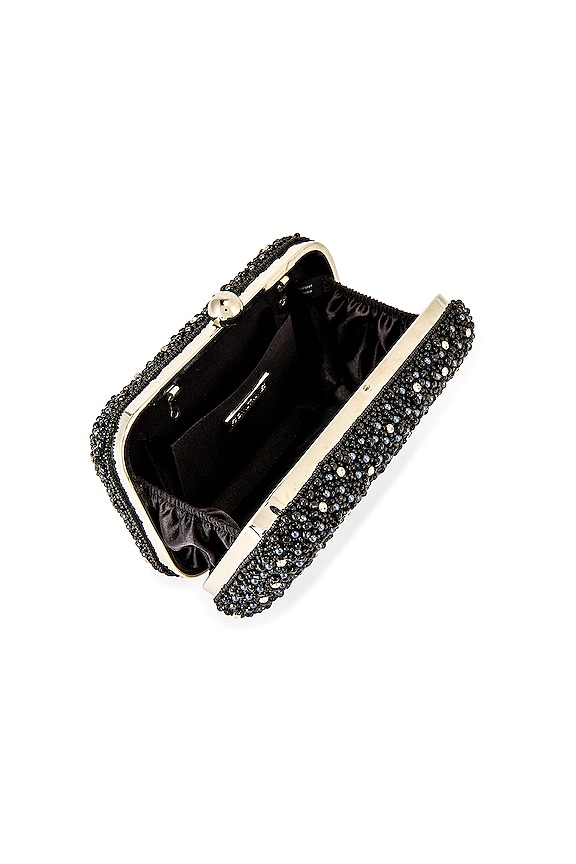 From St Xavier Mini Pearl Box Clutch in Black | REVOLVE