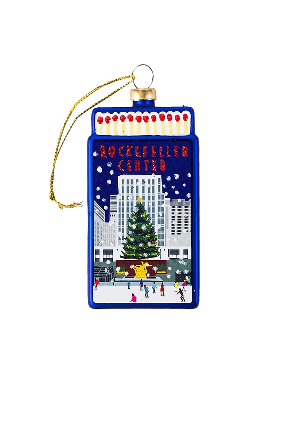 Furbish Studio Rockefeller Center Matchbook Ornament in Navy Blue & Red ...