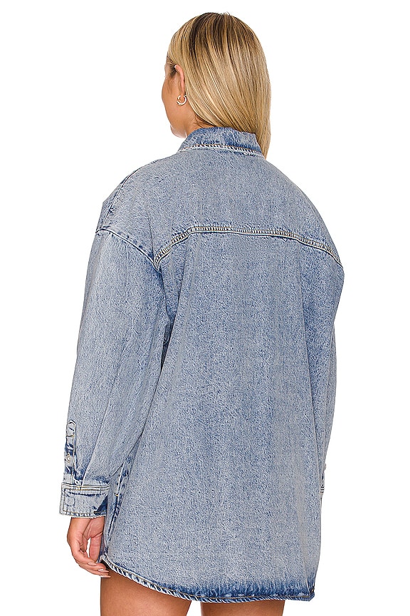 Good American Denim Shacket in Indigo299 | REVOLVE