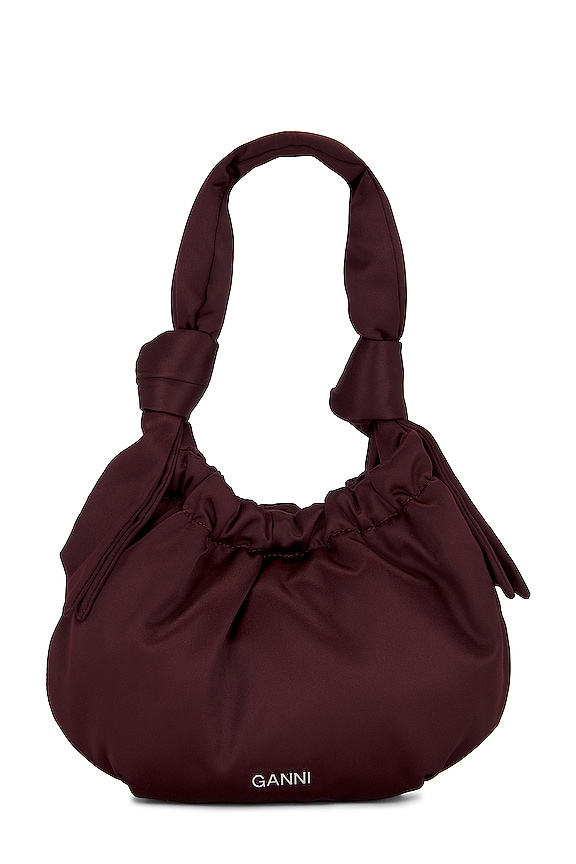 Ganni Occasion Small Hobo Bag in Chocolate Fondant | REVOLVE