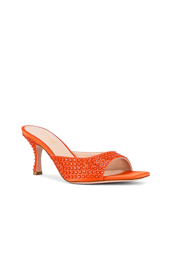 GEDEBE Dita Mule in Orange & Crystal Hyacinth | REVOLVE