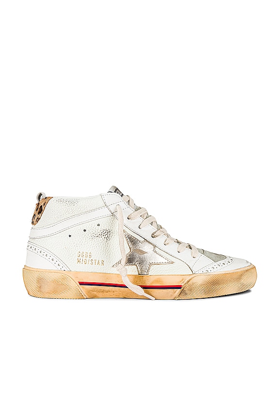 Golden Goose Mid Star Sneaker in Cream, Ice, White, Platinum, & Beige ...