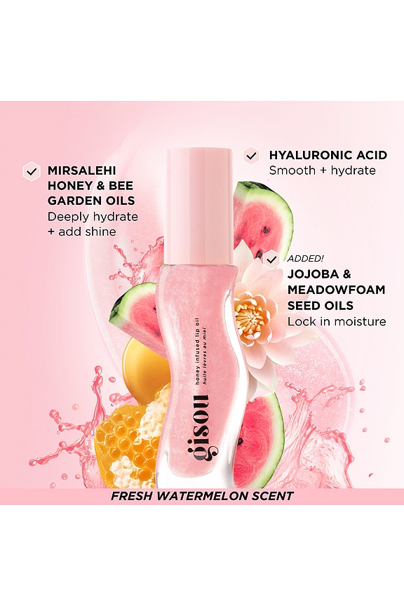 Gisou By Negin Mirsalehi Honey Infused Lip Oil in Watermelon Sugar ...