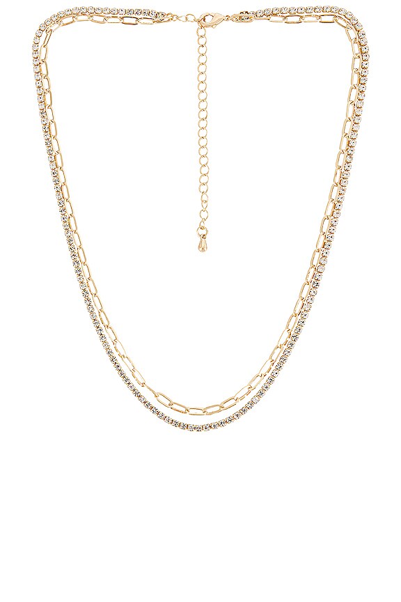 EIGHT by GJENMI JEWELRY Perfect Choker Crystal Detail Necklace in Gold ...