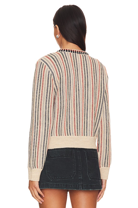 The Great The Tiny Cardigan in Cream Ticking Stripe | REVOLVE