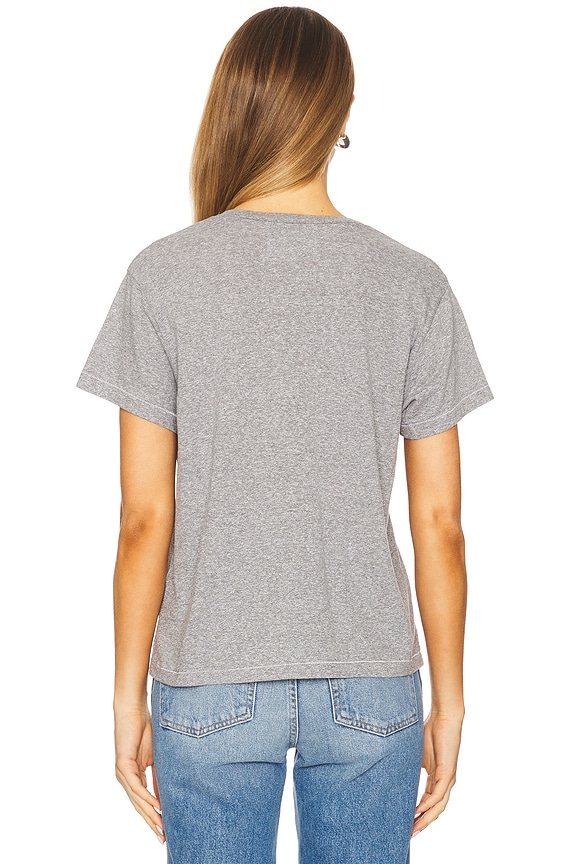 The Great The V Neck Tee in Heather Grey | REVOLVE