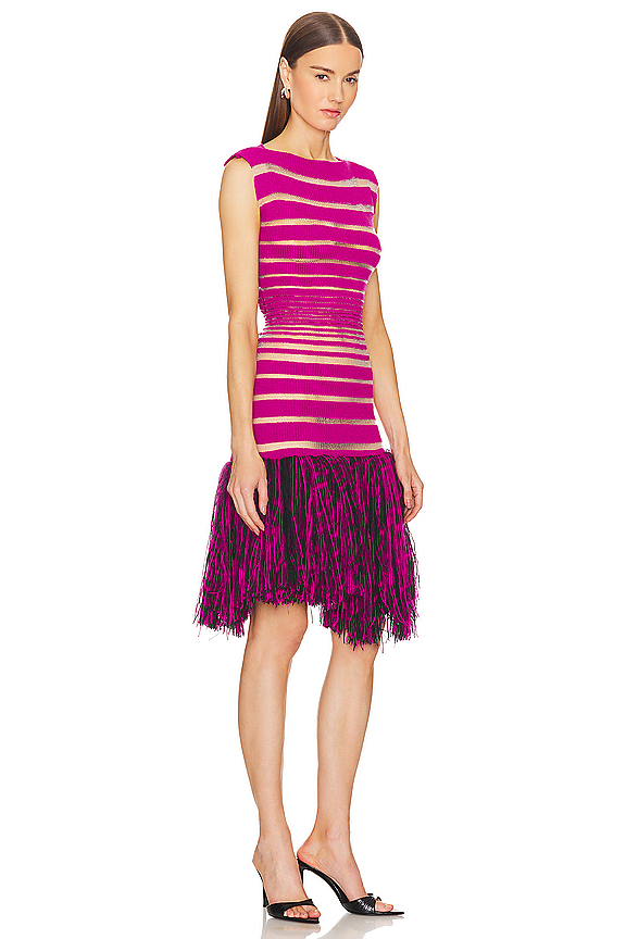 George Trochopoulos Fringe Dress in Fuchsia | REVOLVE