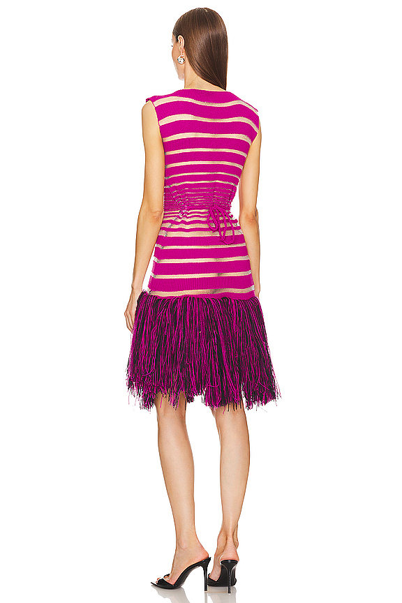 George Trochopoulos Fringe Dress in Fuchsia | REVOLVE