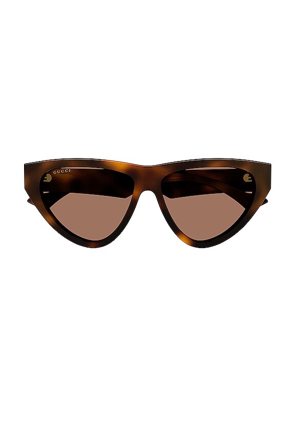 Gucci Generation Cat Eye in Shiny Medium Havana | REVOLVE