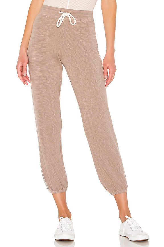 MONROW Supersoft Stitched Waist Sweats in Dust | REVOLVE