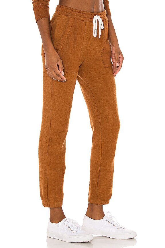 MONROW Reversed Supersoft Sweats in Caramel | REVOLVE