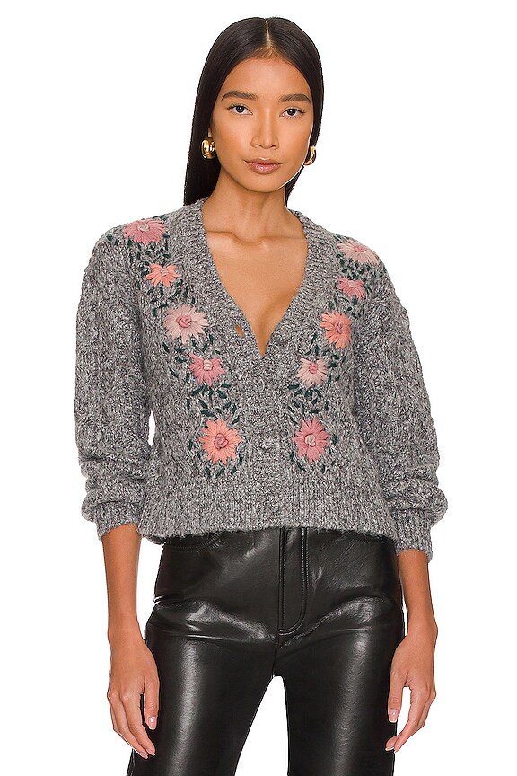 HEARTLOOM Dolce Cardigan in Tar | REVOLVE